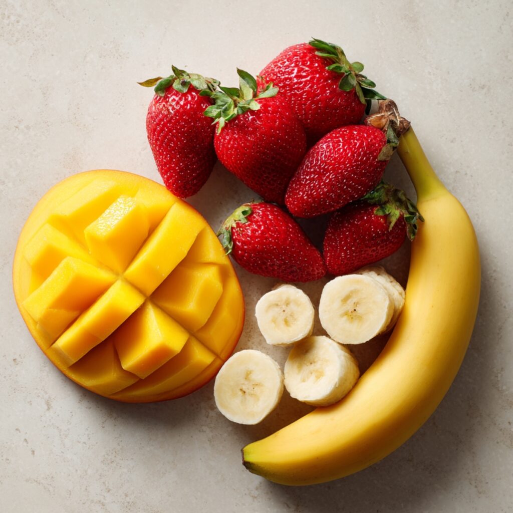 Easy Mango Strawberry Smoothie